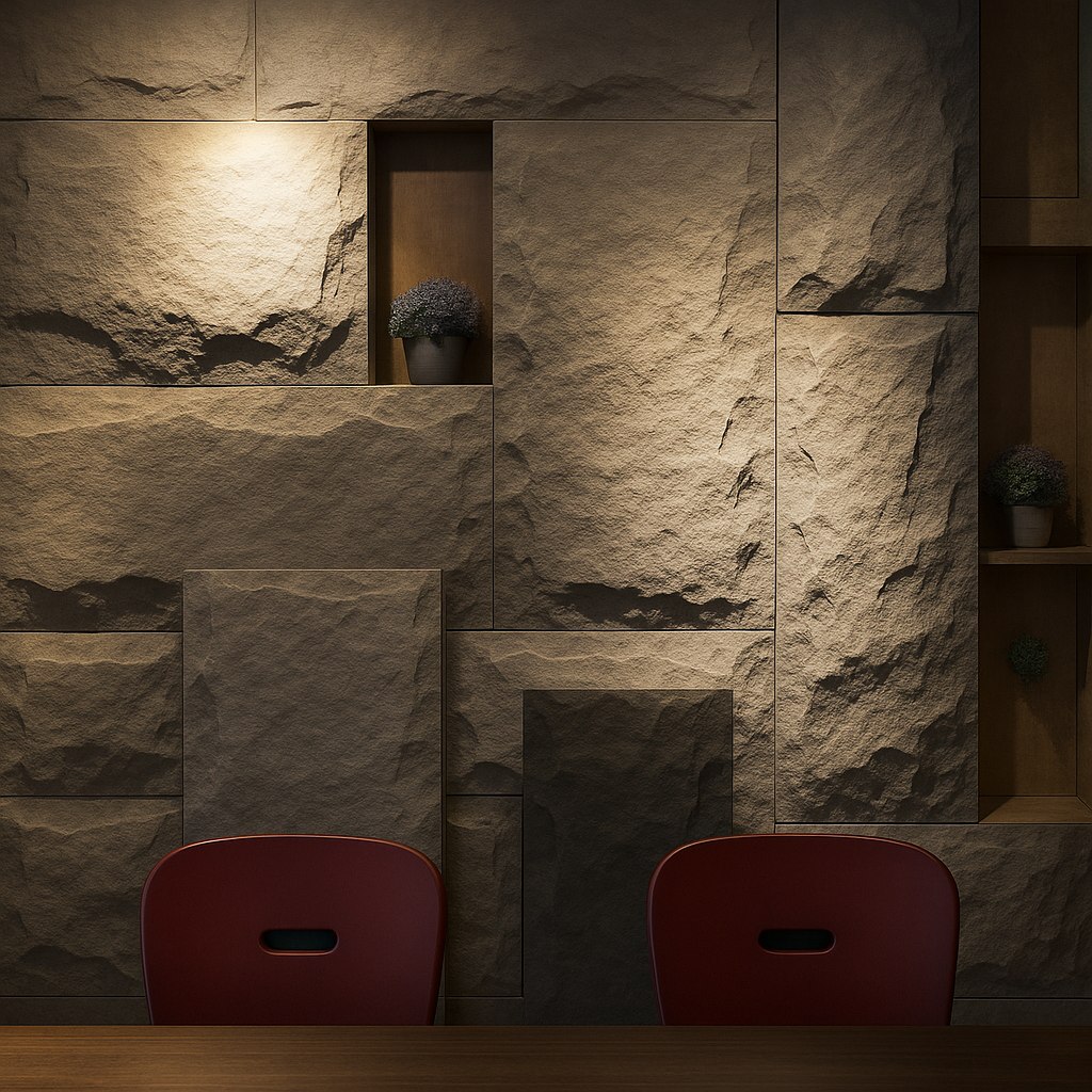 Wall Panel - Mushroom Panel Golden Hemp – Decorin